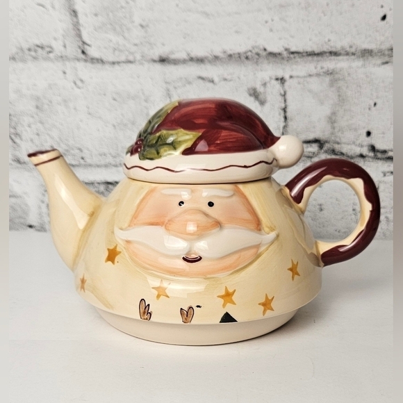 Vintage | Kitchen | Vintage Ceramic Santa Tea Pot | Poshmark